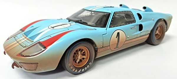 1/18 1966 #1 Ford GT40 MKII Le Mans Gulf Blue - After Race (ACME ...