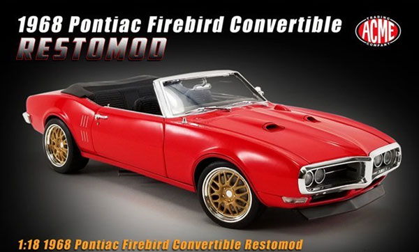 1/18 1968 Pontiac Firebird Convertible Restomod - Candy Red-amiami.jp ...