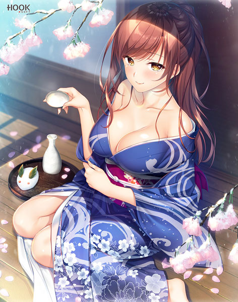 ゆびさきコネクション 伊織とお酒と雪桜 B2タペストリー-amiami.jp-あみあみオンライン本店-