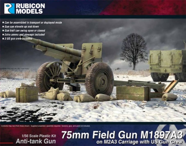 1/56 M1897A3 75mm野砲 M2A3キャリッジ＆クルー プラモデル-amiami.jp-あみあみオンライン本店-