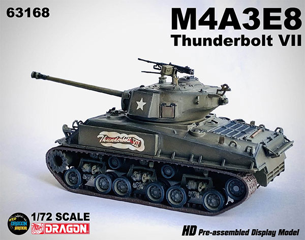 1/72 WW.II アメリカ陸軍 M4A3E8 “サンダーボルトVII” 第4装甲師団 第37戦車連隊 司令官車 ドイツ 1945 完成品-amiami.jp-あみあみオンライン本店-