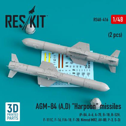 1/48 AGM-84 (A、D) ハープーン対艦ミサイル (2個入)-amiami.jp-あみあみオンライン本店-