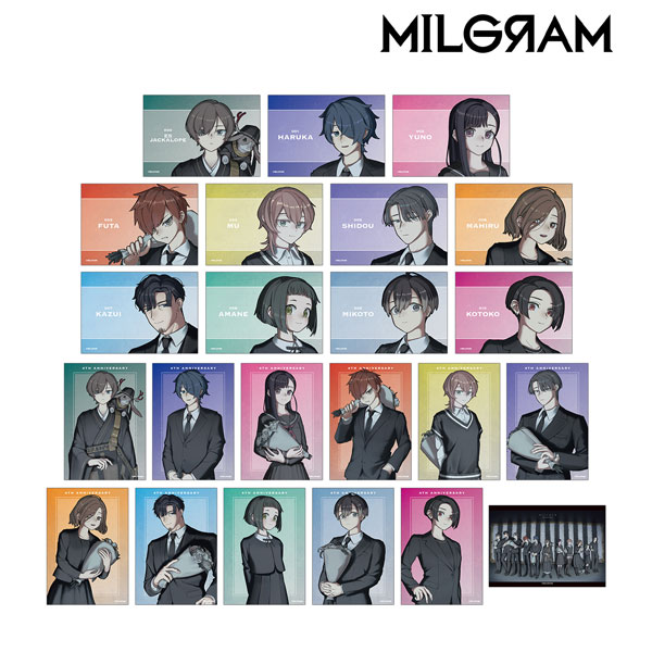 MILGRAM -ミルグラム- 描き下ろし 4th Anniversary ver. トレーディングブロマイド2枚セット 12個入りBOX ...