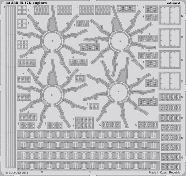 1/32 B-17G エンジンエッチングパーツ (HKモデル用)-amiami.jp-あみあみオンライン本店-