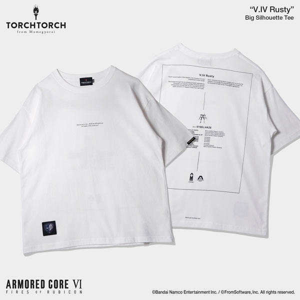 ARMORED CORE VI FIRES OF RUBICON × TORCH TORCH/ V.IV ラスティ ビッグシルエットTシャツ ホワイト L-amiami.jp-あみあみオンライン本店-